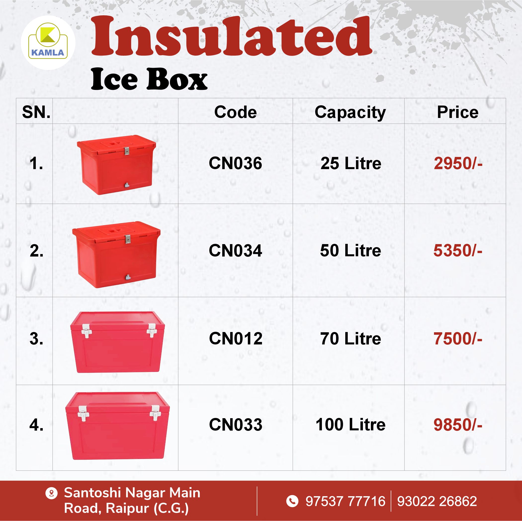 Nilkamal Insulated Ice Box 100 Ltr.